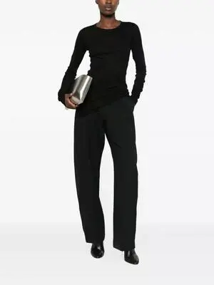 Rick Owens Ruched Long-sleeve Top