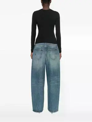 Alexander Wang Layered-detail Ribbed-knit Top