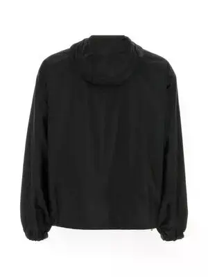 Prada Logo Plaque Hooded Jacket