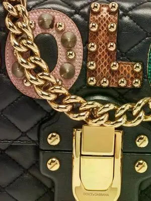 Dolce & Gabbana Lucia Studded Shoulder Bag