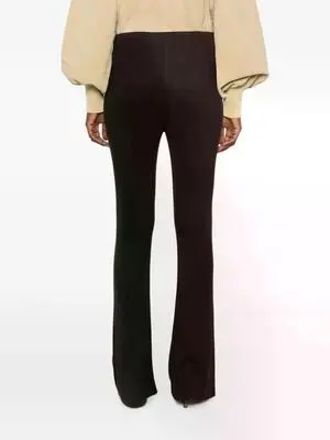 Eric Bompard Rib-knit High-waisted Palazzo Pants