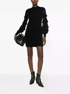 TWINSET Ruffled Sleeve Mini Knitted Dress