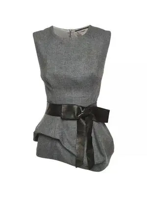 Ermanno Scervino Asymmetric Belted Top - Grey