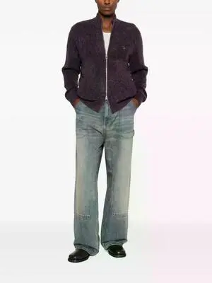 Carhartt Work In Progress Curtis Logo-embroidered Cardigan - Purple