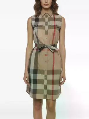 Burberry Plaid Sleeveless Mini Dress