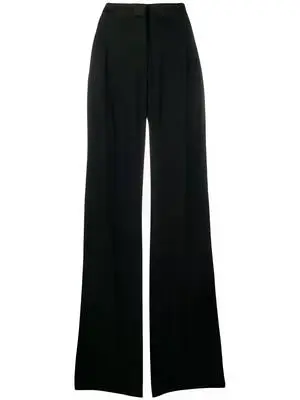 Alberta Ferretti Pleated Flared Wide-leg Trousers
