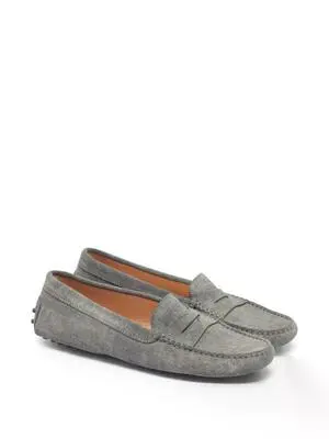 TOD'S Gommino Suede Loafers - Grey