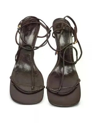 Bottega Veneta Leather Stretch Ankle Strap Sandals