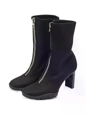 Alexander McQueen Scuba Front-zip Ankle Boots