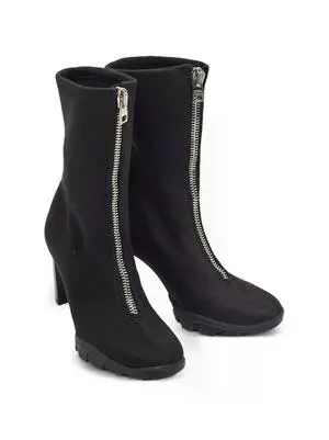 Alexander McQueen Scuba Front-zip Ankle Boots