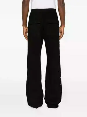 Rick Owens Wide Pusher Press-stud Track Pants - Black