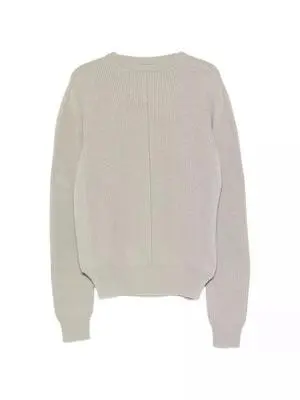 Rick Owens Ribbed-knit Panelled Sweater - Neutrals