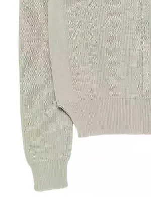 Rick Owens Ribbed-knit Panelled Sweater - Neutrals