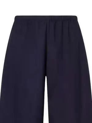Khaite Navy Virgin Wool Wide-leg Trousers