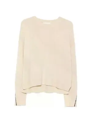 Eric Bompard Cashmere Round Neck Sweater With Side Slits