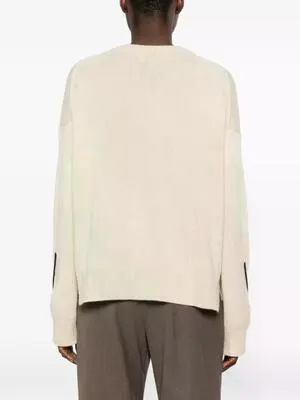 Eric Bompard Cashmere Round Neck Sweater With Side Slits