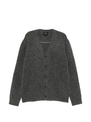 A.p.c. Button-fastening Knitted Cardigan - Grey