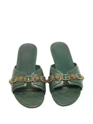 Balenciaga Le Cagole Studded Flat Sandals