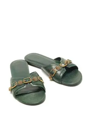 Balenciaga Le Cagole Studded Flat Sandals