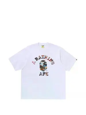 A BATHING APE Hybrid Camo College Relaxed-fit T-shirt - White