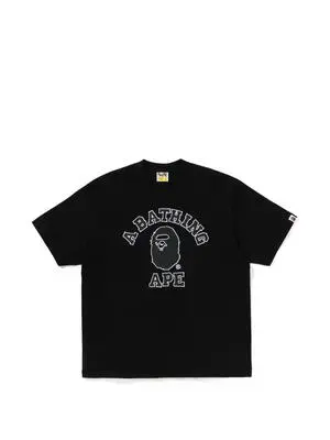 A BATHING APE Logo-print Cotton T-shirt - Black