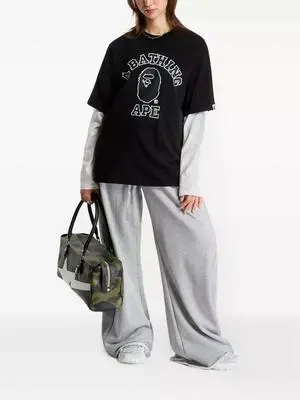 A BATHING APE Logo-print Cotton T-shirt - Black