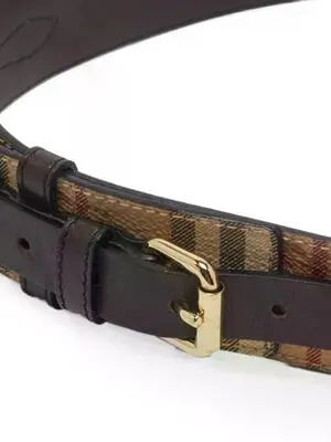 Burberry Haymarket Check Buckle Belt