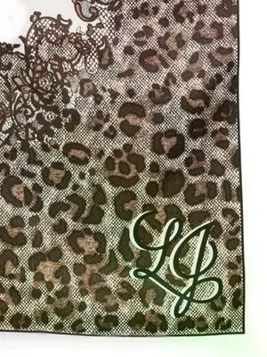 Liu Jo Lace-print Leopard-print Scarf