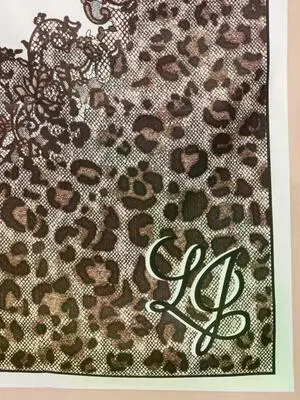 Liu Jo Lace-print Leopard-print Scarf