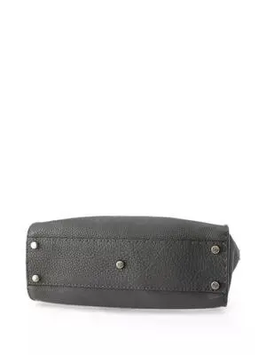 Fendi 2000-2010 Medium Leather Selleria Peekaboo Iconic Satchel - Grey