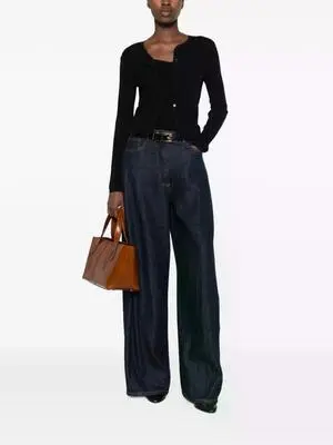 Maje Ribbed-knit Scalloped-edge Cardigan And Top Set