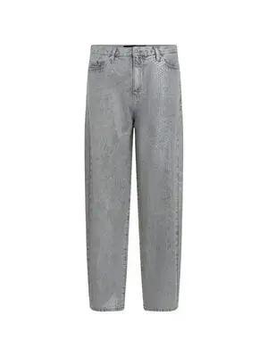 Karl Lagerfeld Coated Python Barrel Jeans