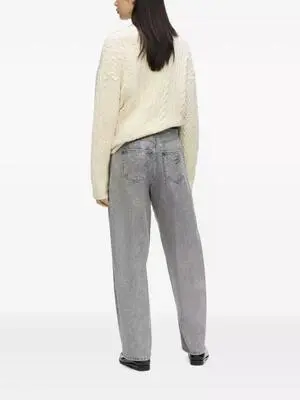 Karl Lagerfeld Coated Python Barrel Jeans