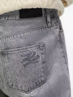 Karl Lagerfeld Coated Python Barrel Jeans