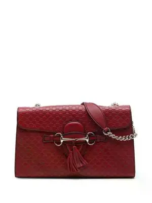 Gucci 2016-2026 Medium Microguccissima Emily Shoulder Bag - Red