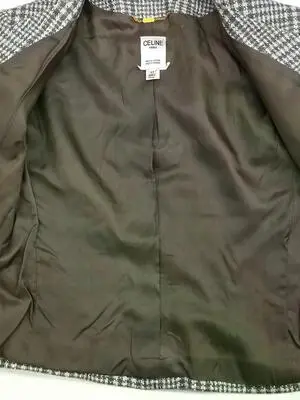 Celine 1990-2000s Check Tweed Skirt Suit