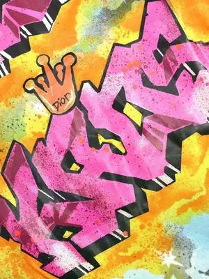 Dior 2004 Kaos Graffiti-print T-shirt