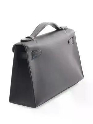 Hermès 2024 Swift Kelly Pochette 22 Handbag - Black