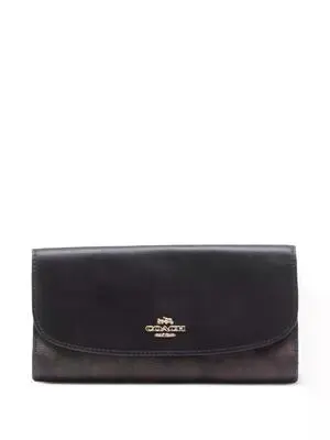 COACH VINTAGE Signature Continental Wallet - Brown