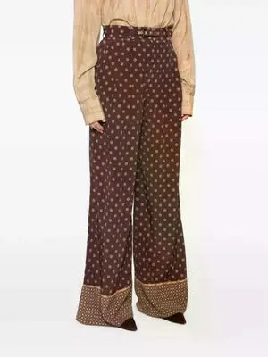Zimmermann Pyjama Polka-dot Belted Palazzo Pants