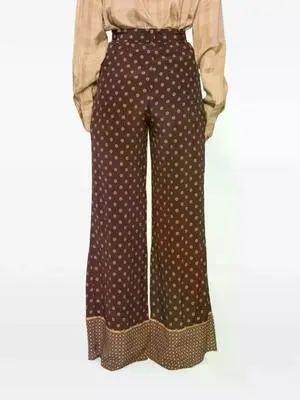 Zimmermann Pyjama Polka-dot Belted Palazzo Pants