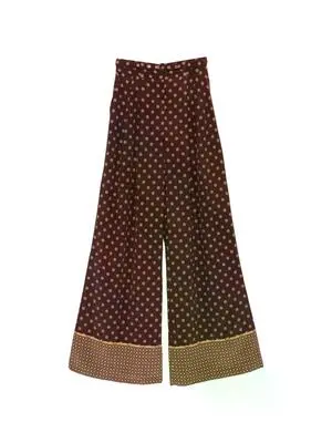 Zimmermann Polka-dot Belted Palazzo Pants - Brown