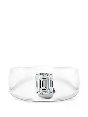 SOLO FOR DIAMONDS Emerald-cut Diamond Ring - Silver