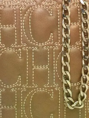 Carolina Herrera Monogram Chain Clutch Bag