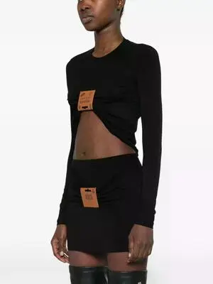 JEAN PAUL GAULTIER Gathered Logo-patch Top