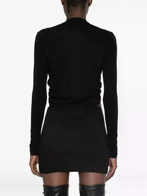 JEAN PAUL GAULTIER Gathered Logo-patch Top
