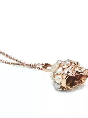 Alexander McQueen Embellished Skull Necklace And Ring Set
