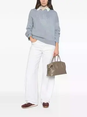 Eric Bompard Cashmere Jersey Knit Crew Neck Sweater