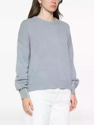 Eric Bompard Cashmere Jersey Knit Crew Neck Sweater