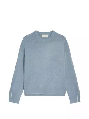 Eric Bompard Cashmere Jersey Knit Crew Neck Sweater - Blue
